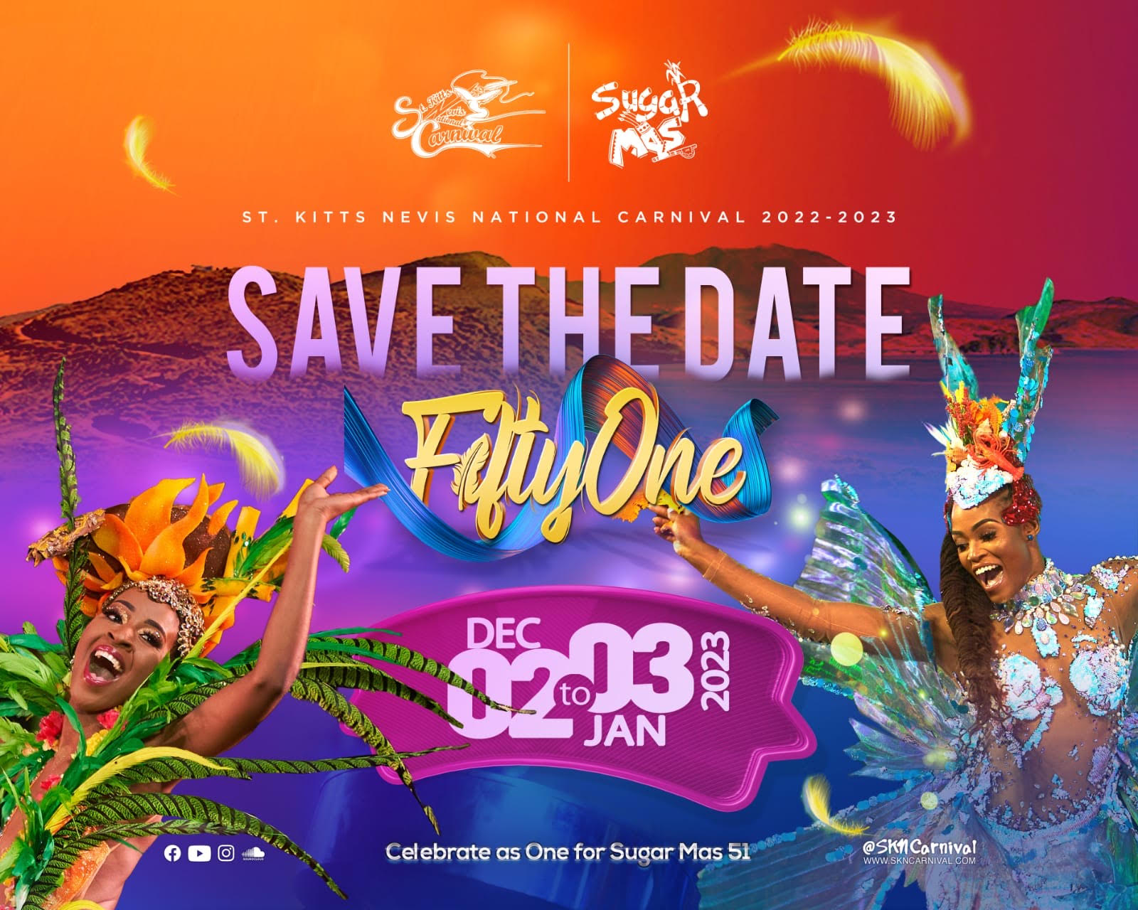 SUGAR MAS 51 DATES REVEALED - SKN Carnival