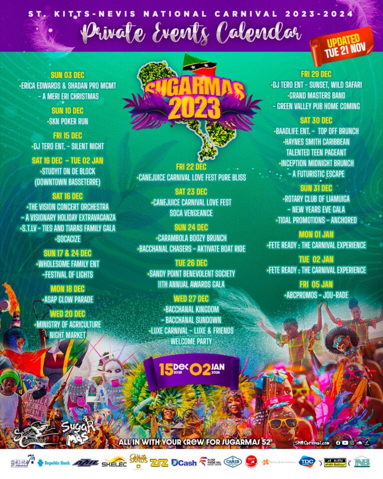 Event Calendar - SKN Carnival